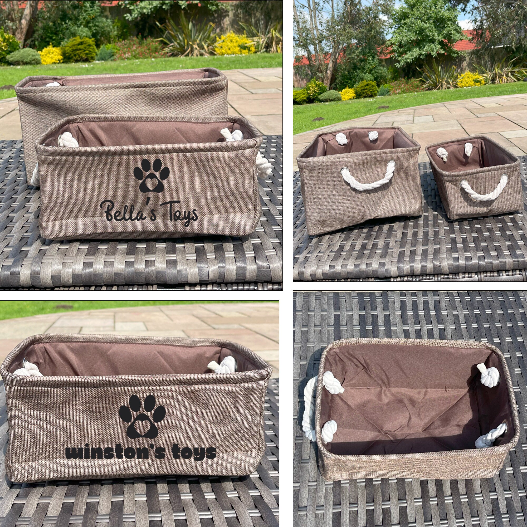 Personalised Dog Toy Box Pet Toy Storage Custom Dog Toy Basket Puppy ...
