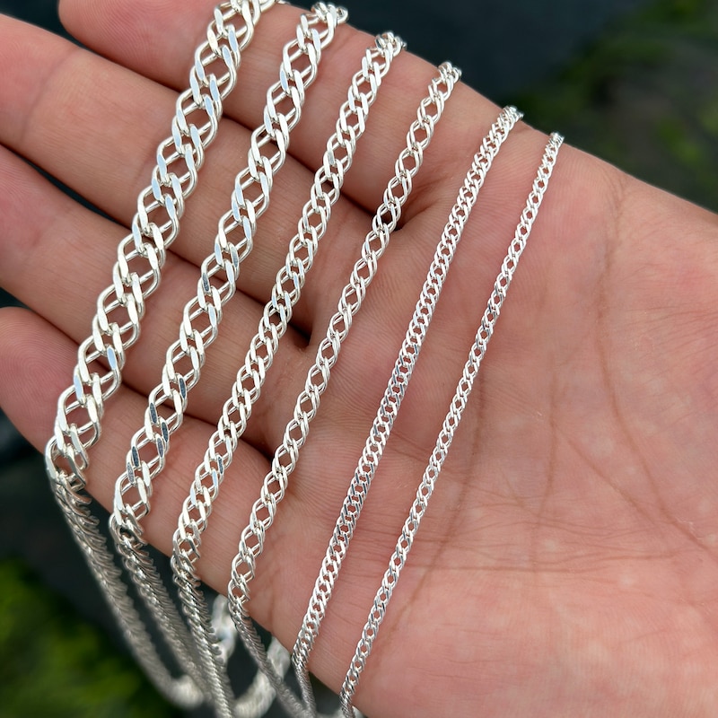 Sterling Silver Rombo Chain - Etsy