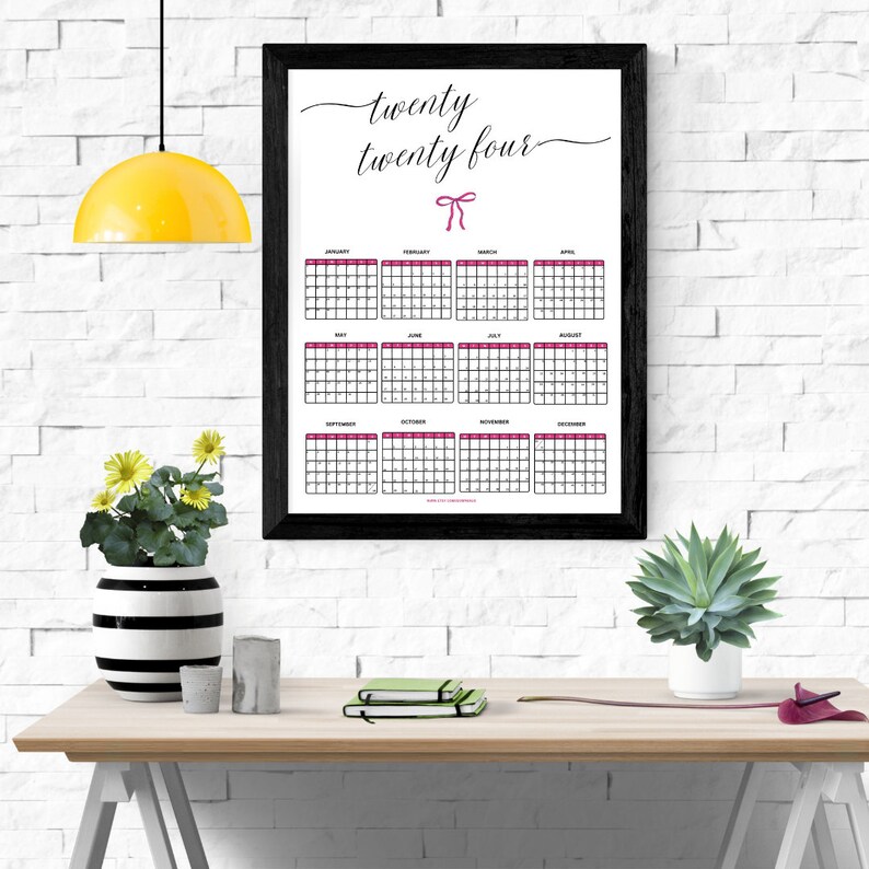 Balletcore Calendar Art, Coquette Room Decor, 2024 Bow Print,old Money ...