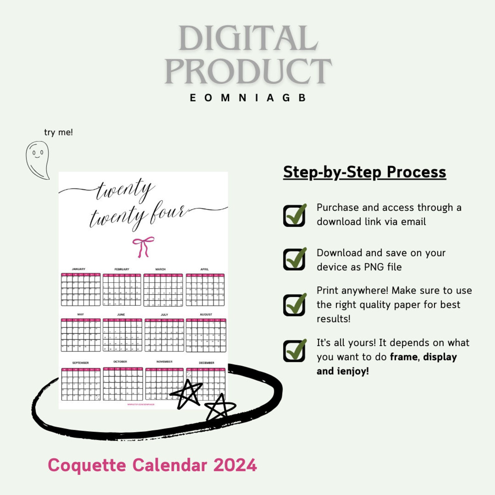 Balletcore Calendar Art, Coquette Room Decor, 2024 Bow Print,old Money ...