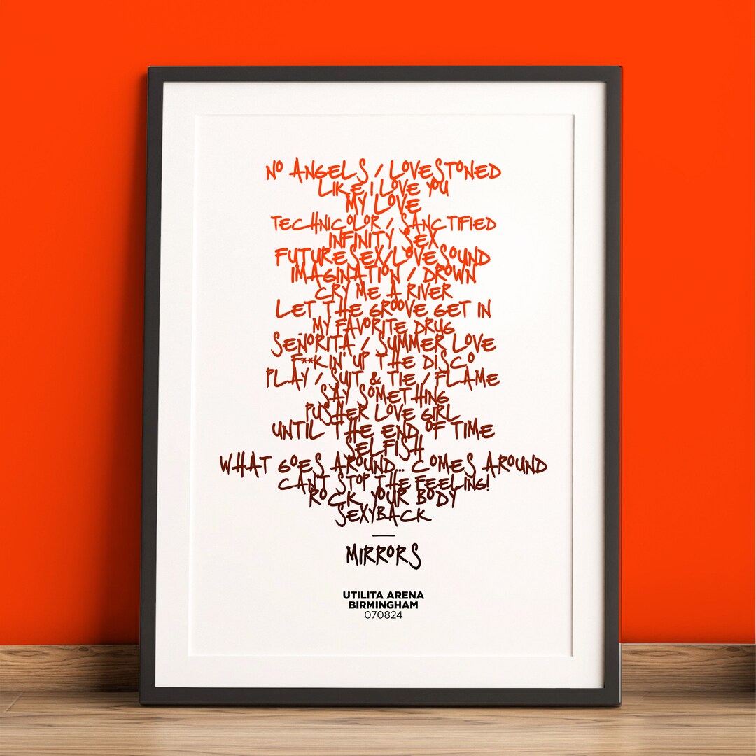 Justin Timberlake 2024 UK Tour Concert Setlist Print - Etsy