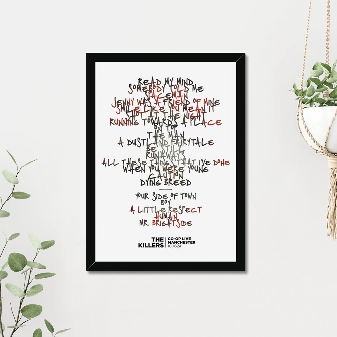 The Killers 2024 UK Tour Setlist Poster - Etsy