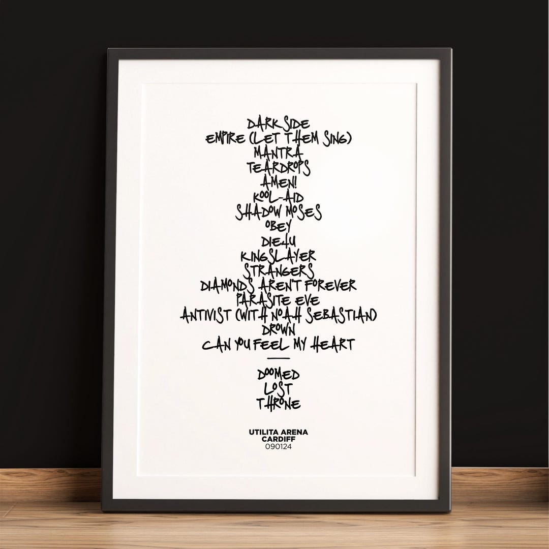 Bring Me the Horizon 2024 UK Tour Concert Setlist Print - Etsy