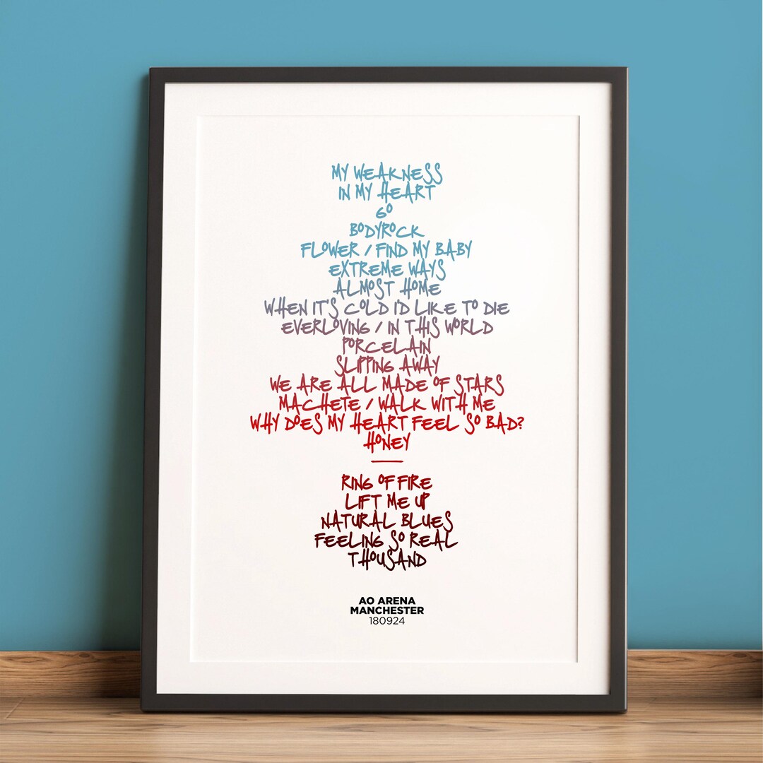 Moby 2024 UK Tour Concert Setlist Print - Etsy