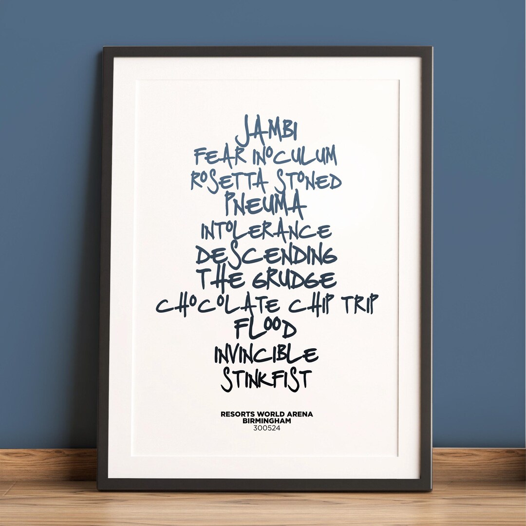 Tool 2024 UK Tour Concert Setlist Print - Etsy