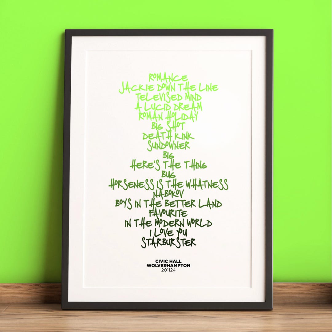 Fontaines D.C. - 2024 UK Tour Concert Setlist Print - Etsy UK