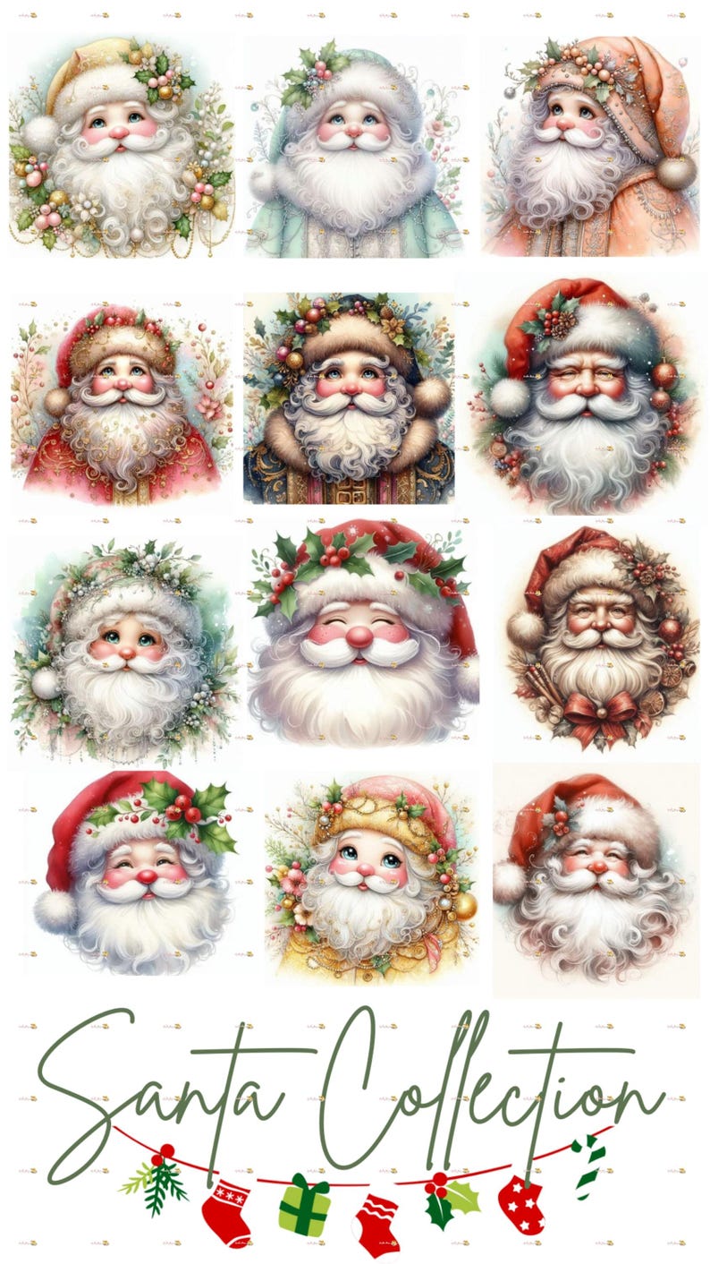 Santa Face Collection - Etsy