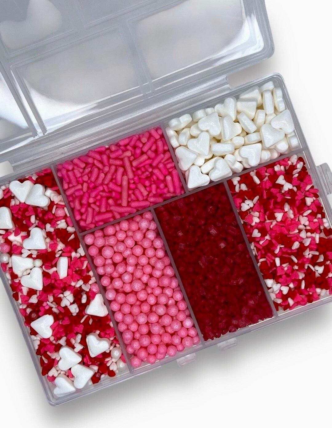 Valentine Sprinkle Box – Edible Red, White & Pink Sprinkles Variety ...