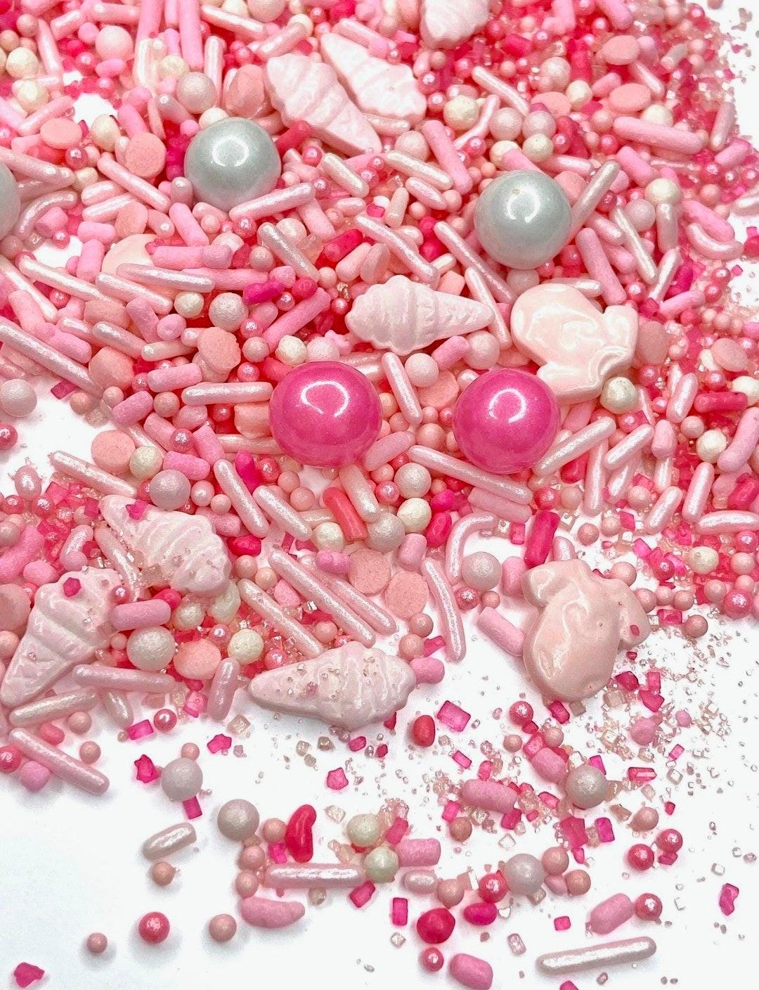 Blush Pink Sprinkle Mix – Edible Heart & Pearl Sprinkles (2oz or 4oz ...