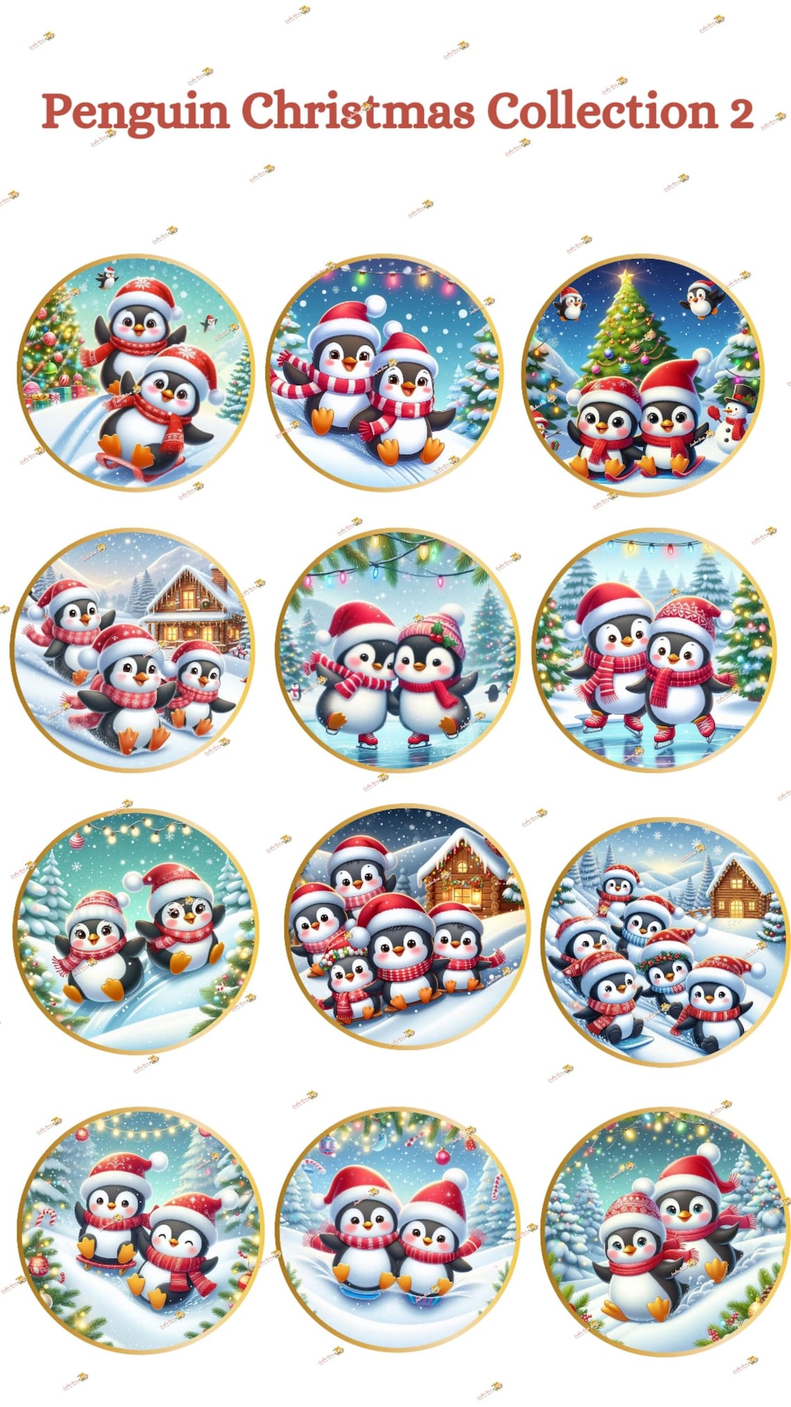 Penguin Christmas Collection - Etsy