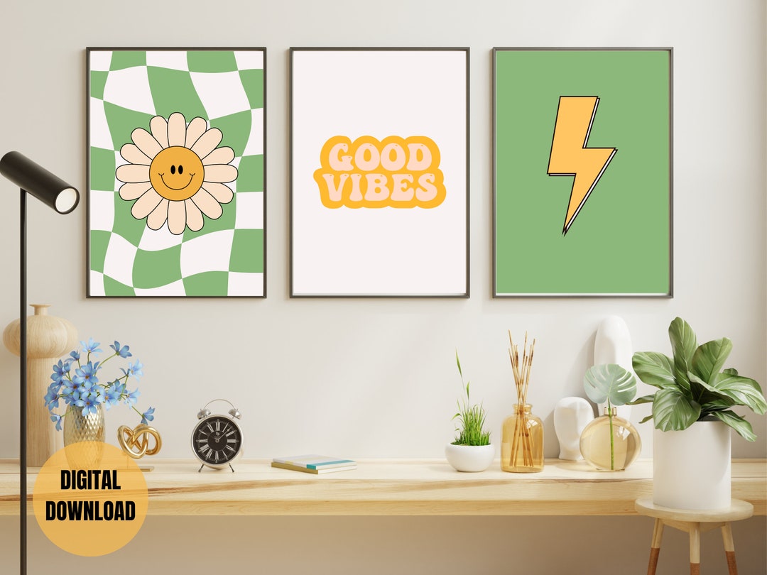 Retro Wall Art, Wall Decor, Retro Prints, Set of 3 Prints - Etsy