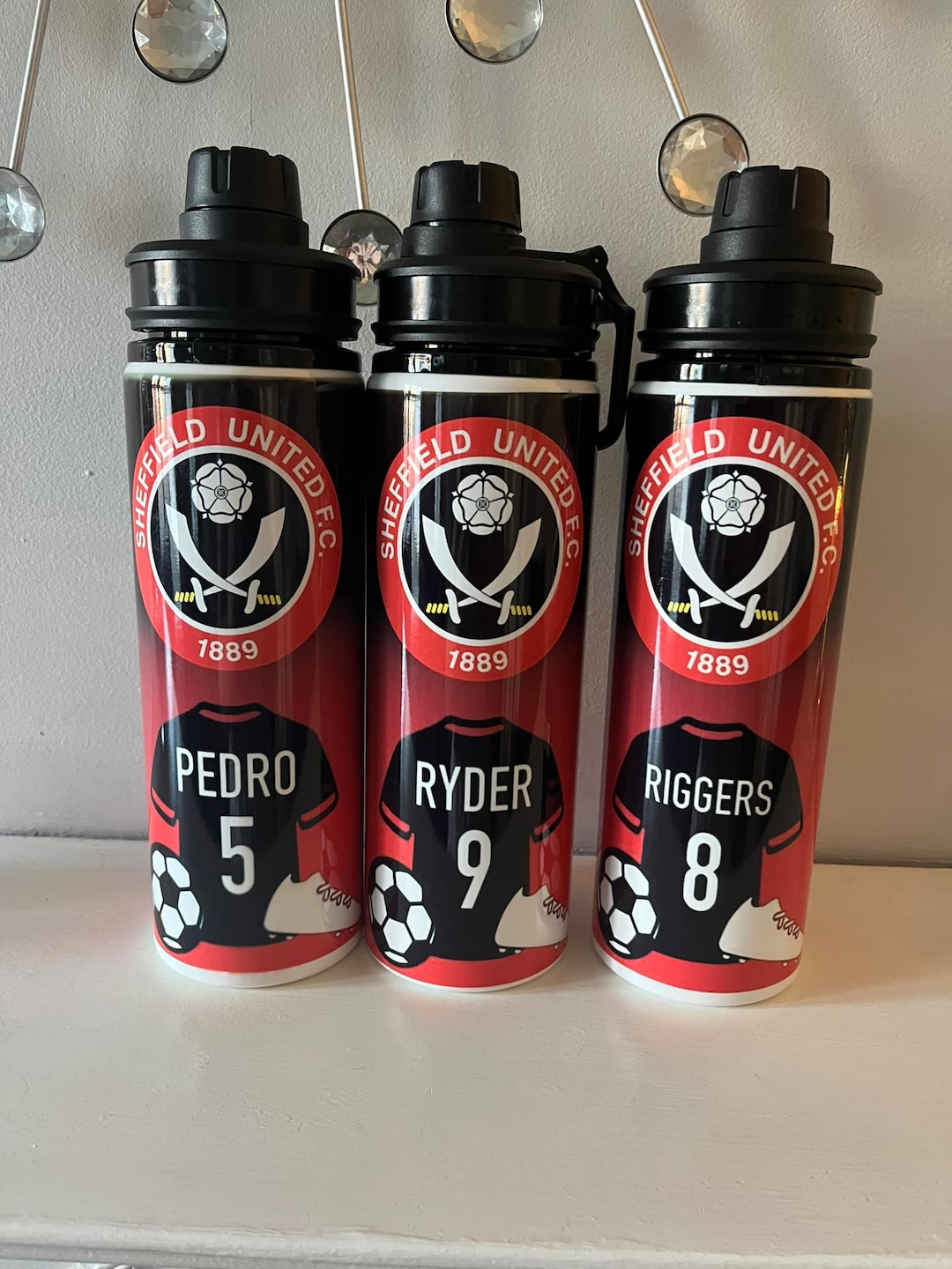 Personalised Football Team Water Bottle Sheffield United Theme - Etsy