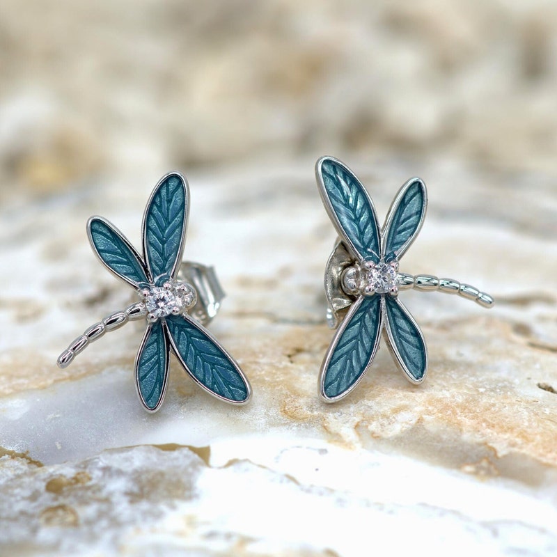 Dragonfly Studs - Etsy