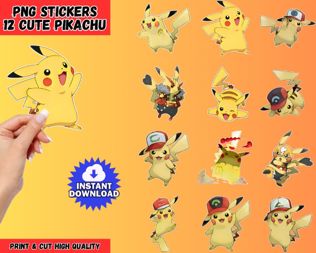 Pokemon Sticker PNG Pack, Pokemon Sticker Set, Pokemon PNG, Pokemon SVG ...