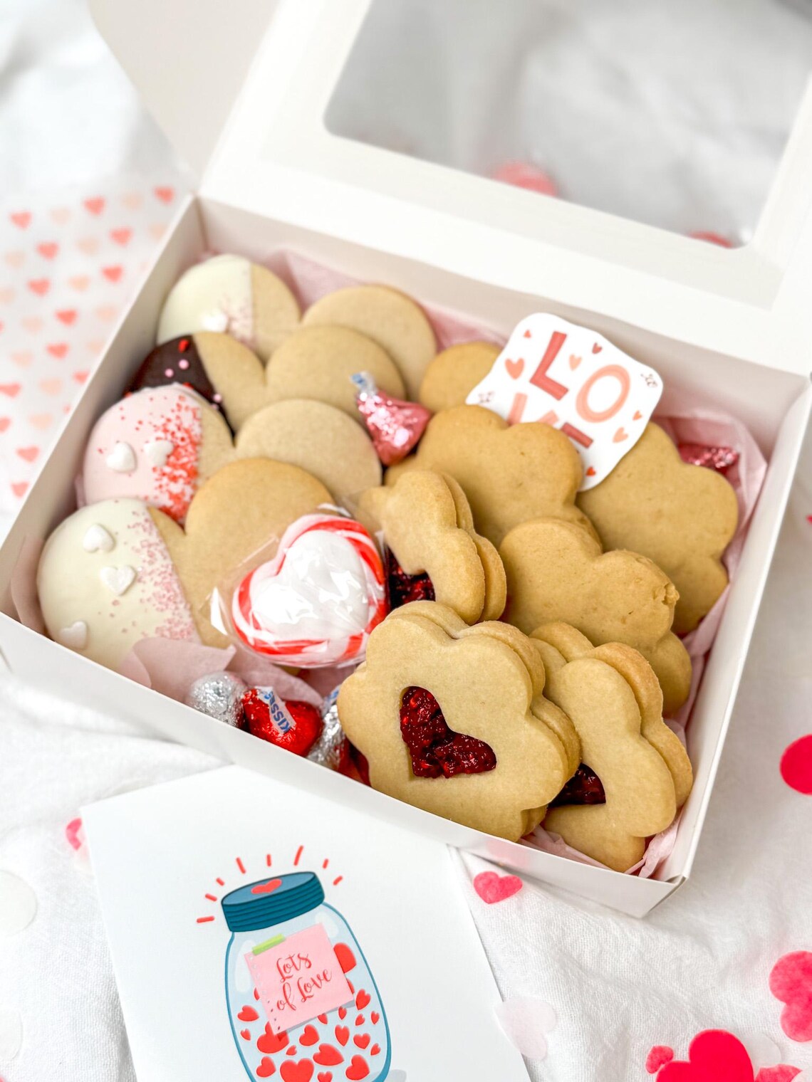 Valentine's Day Cookie Box | Valentine's Cookie Gift | Assorted Heart ...