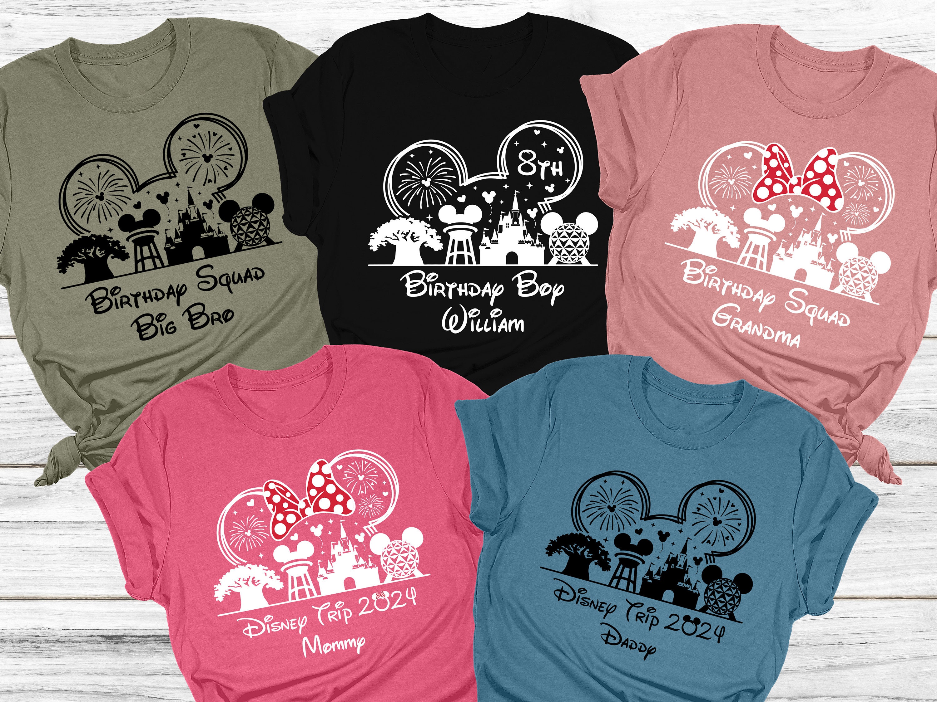 Custom Disney Trip 2024 Shirts, Disneyland Family Shirt, Disney Squad ...