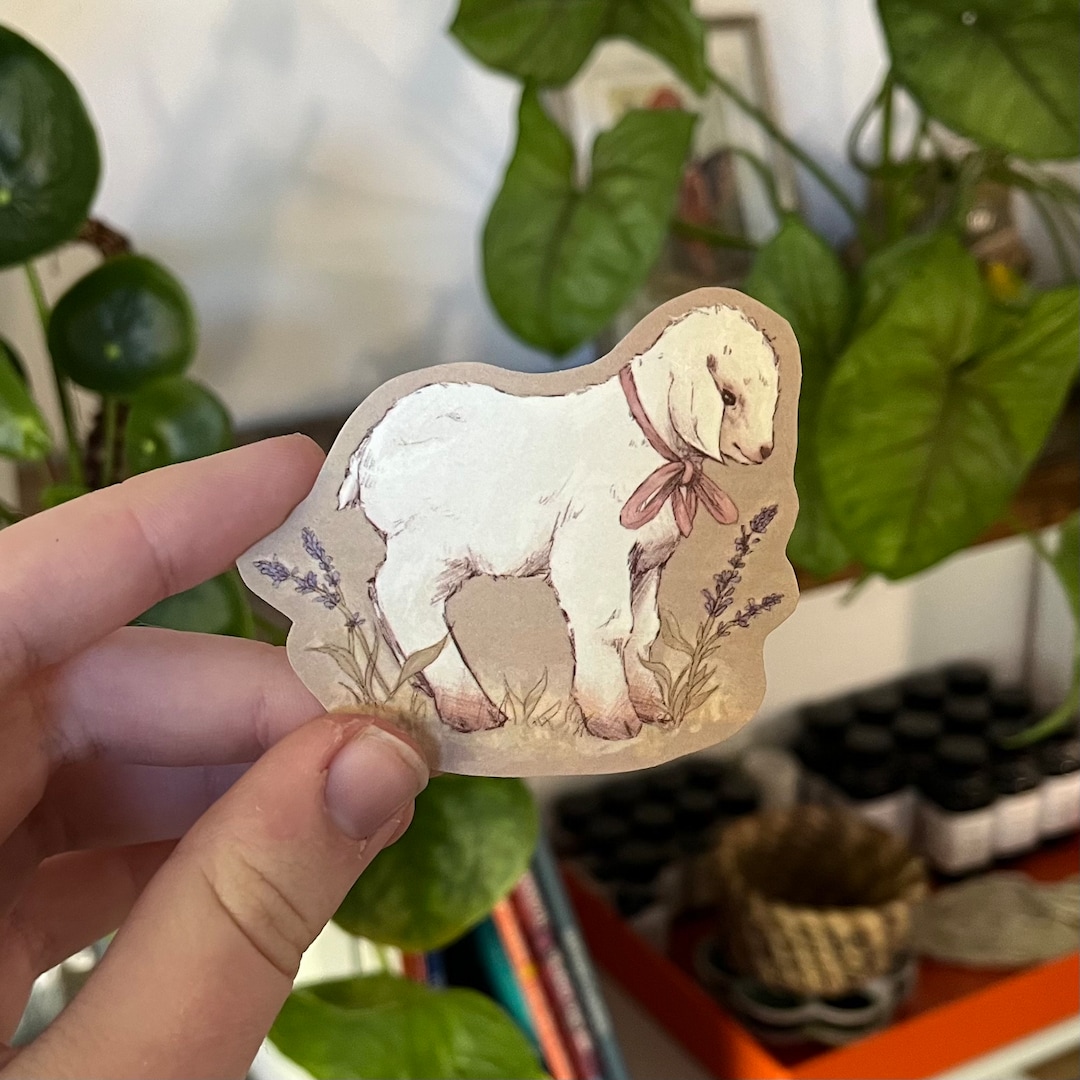 Lamb Sticker | Glossy and Waterproof - Etsy