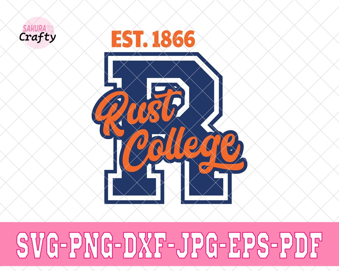 Rust College Svg, R Svg, Rust College 1866 Svg, College Svg, HBCU Svg ...