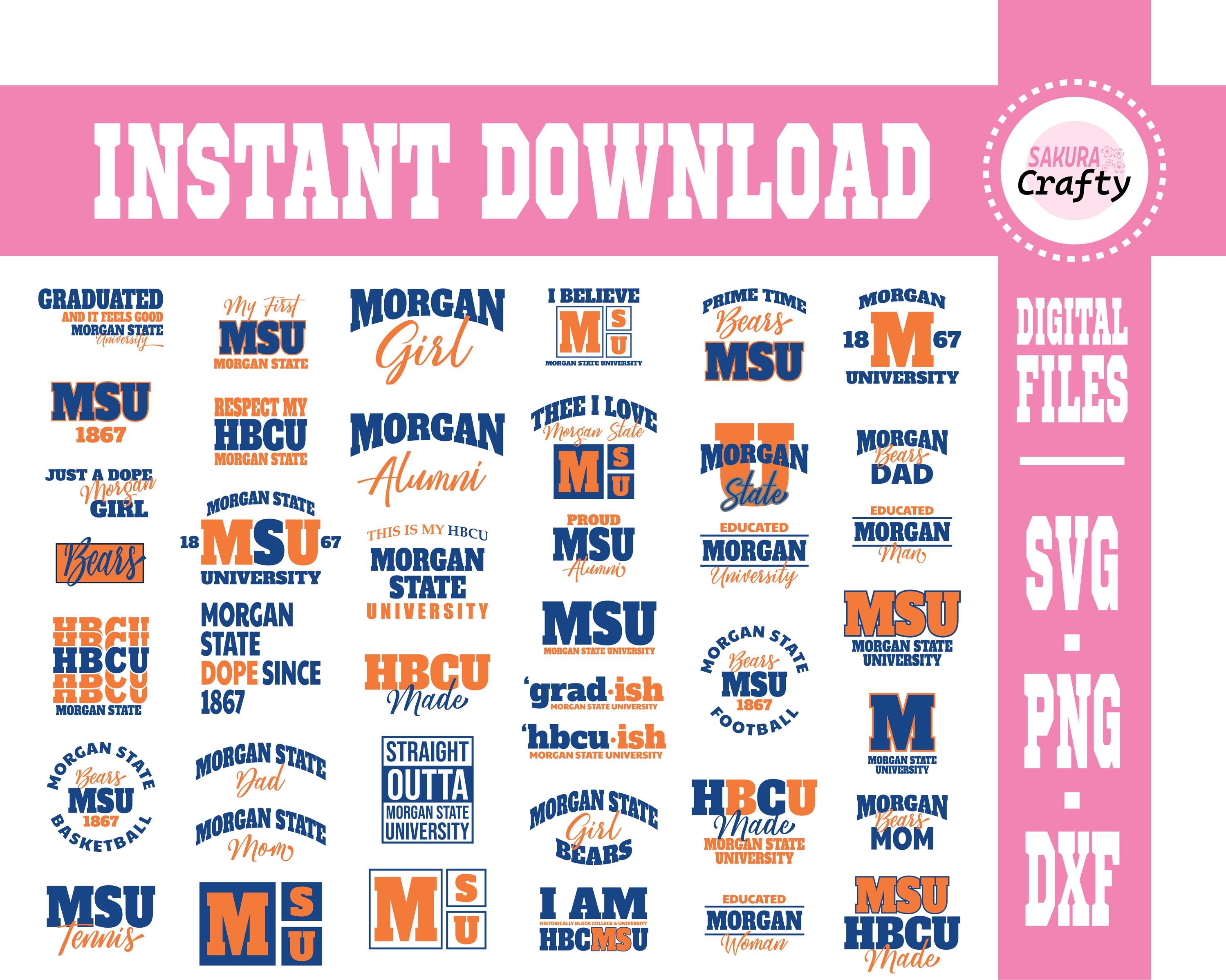 Morgan State University Svg, M Svg, MSU Svg, Morgan State 1867 Svg ...