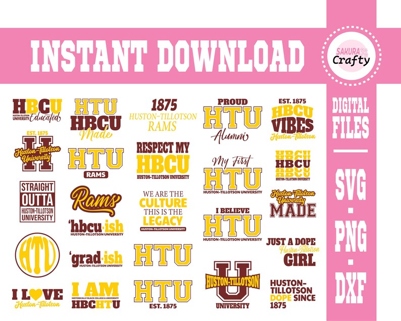 Huston Tillotson University Svg, H Svg, HTU Svg, Huston Tillotson 1875 ...