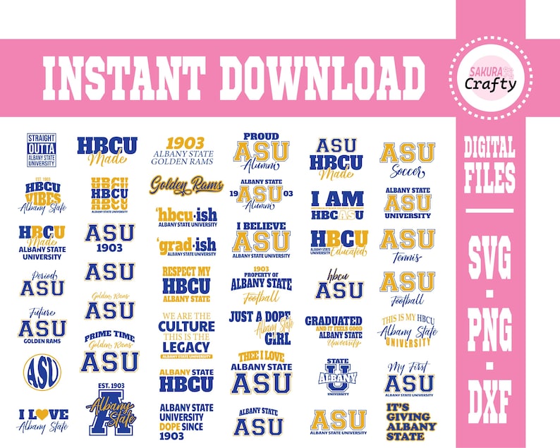 Albany State University Svg, A Svg, ASU Svg, Albany State 1903 Svg ...