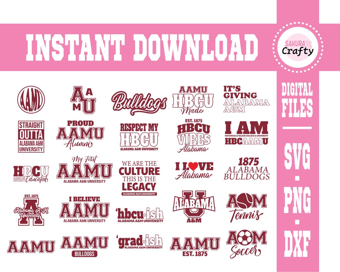 Alabama AM University Svg, A Svg, Alabama AM 1875 Svg, HBCU Svg, Svg ...