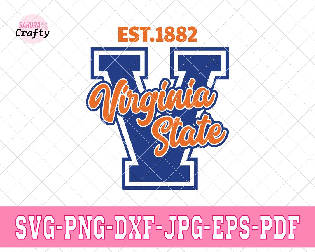 Virginia State University Svg, V Svg, VSU Svg, Virginia State 1882 Svg ...