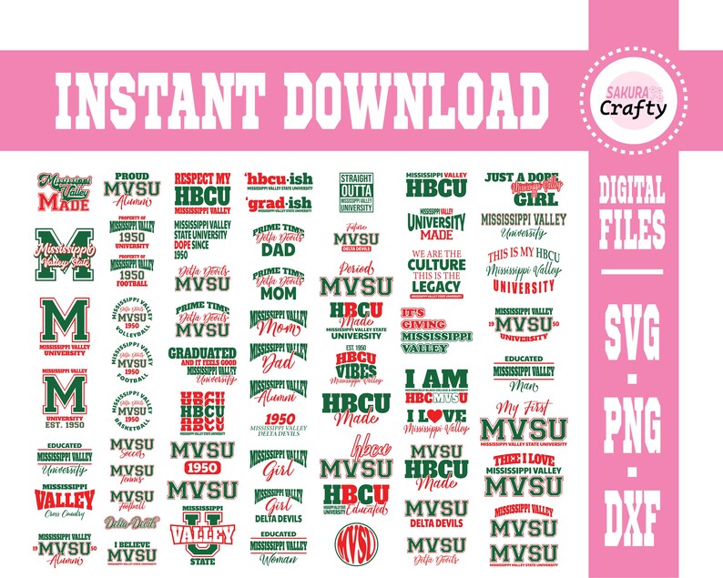 Mississippi Valley State University Svg, M Svg, MVSU Svg, Mississippi ...