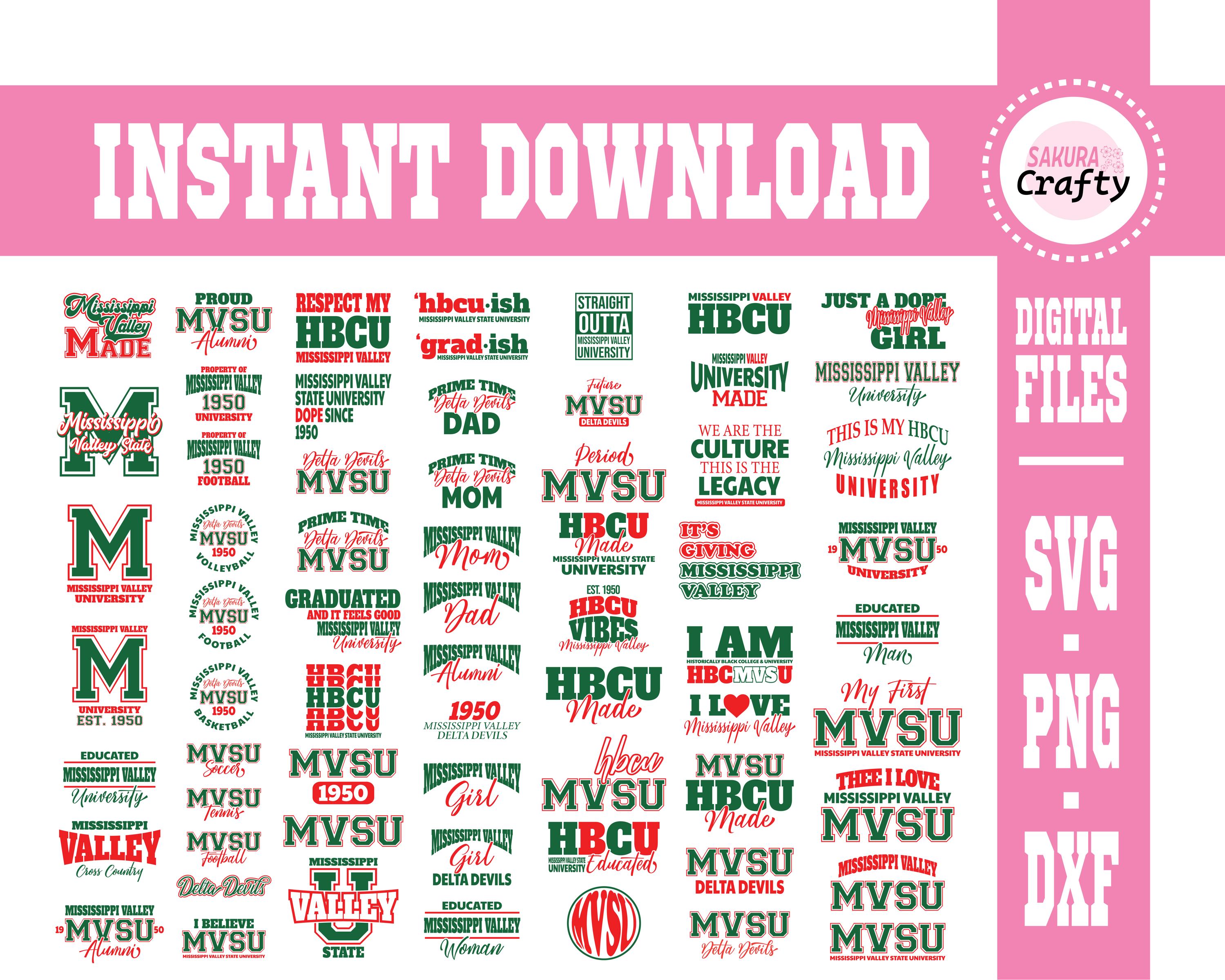 Mississippi Valley State University Svg, M Svg, MVSU Svg, Mississippi ...