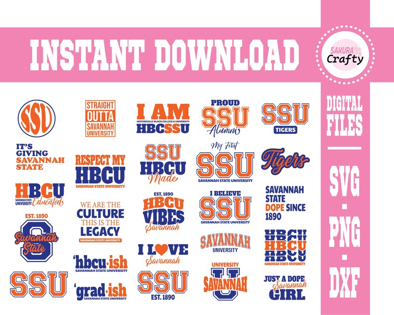 Savannah State University Svg, SSU Svg, Savannah State 1890 Svg, HBCU ...