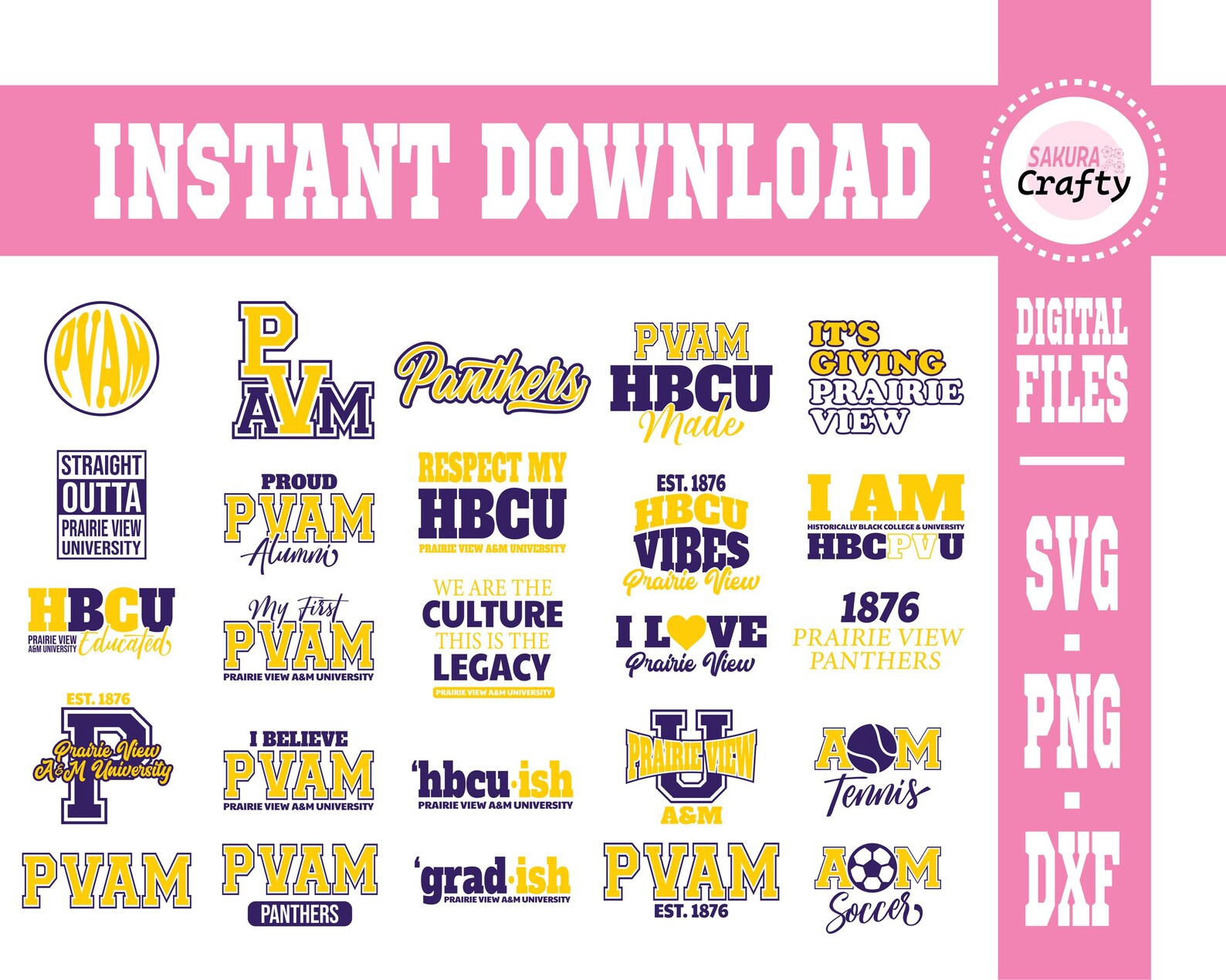 Prairie View AM University Svg, Pvam Svg, Prairie View AM 1876 Svg ...