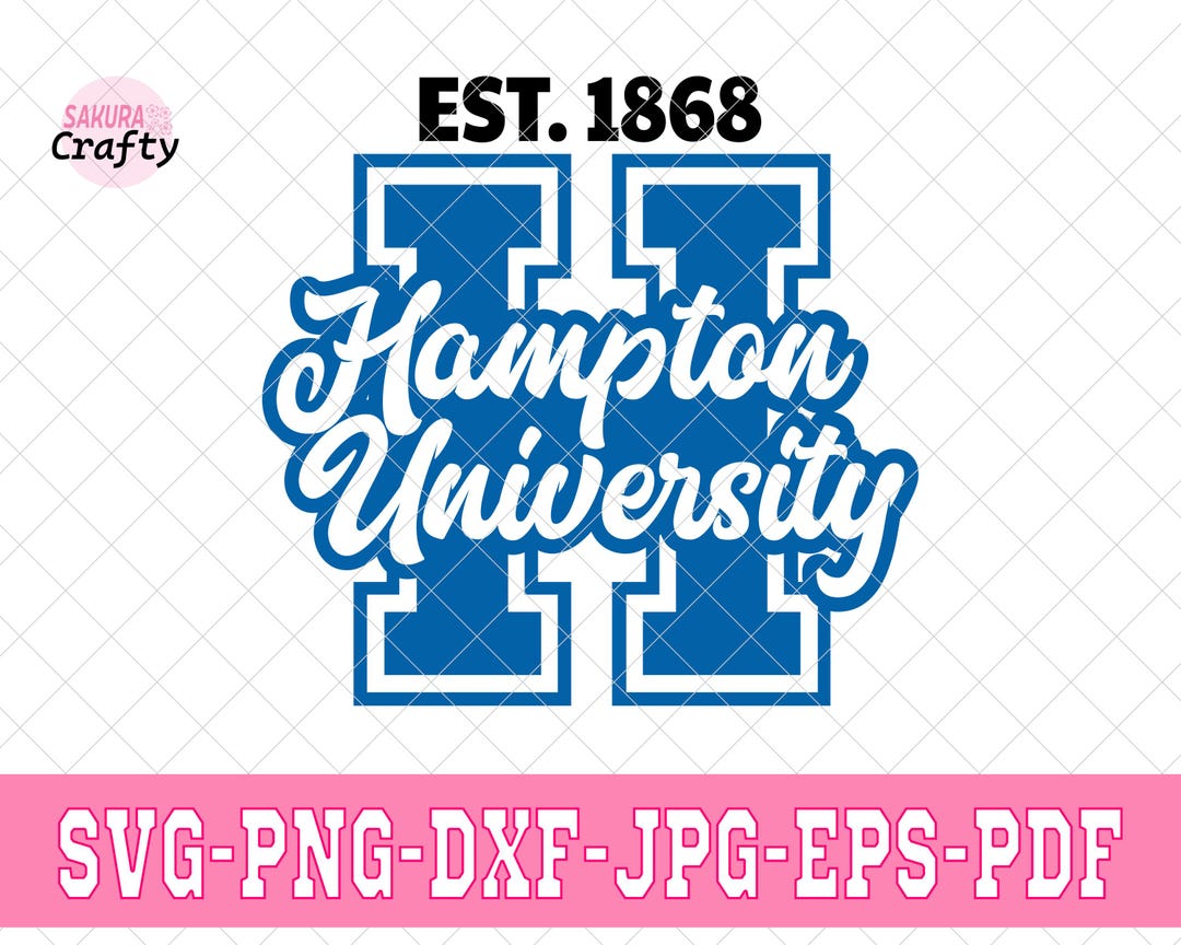 Hampton University Svg, H Svg, HU Svg, Hampton 1868 Svg, HBCU Svg ...