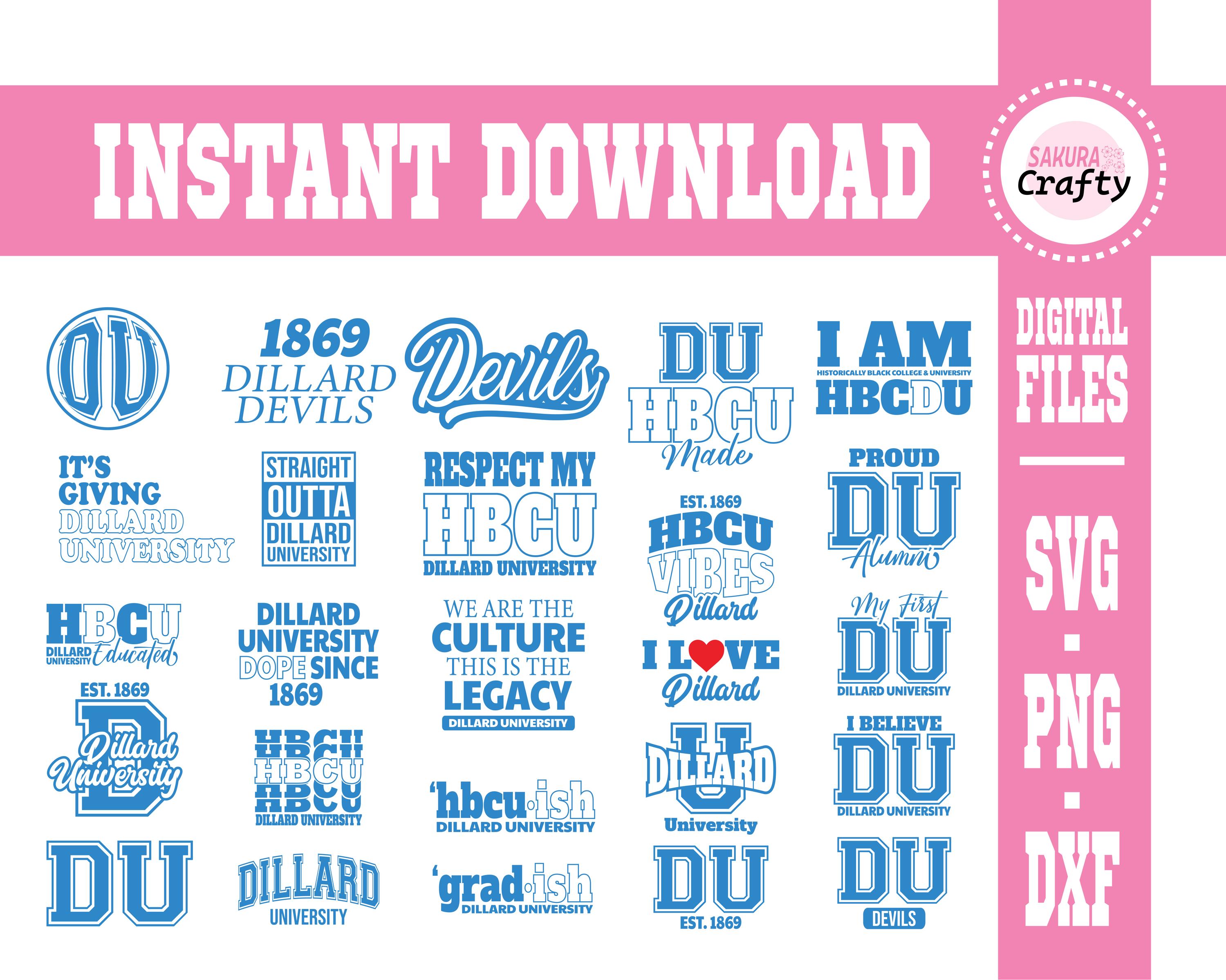 Dillard University Svg, D Svg, DU Svg, Dillard 1869 Svg, HBCU Svg ...
