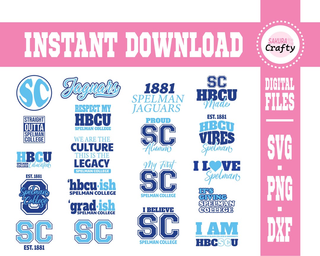 Spelman College Svg, S Svg, SC 1881 Svg, HBCU Svg, Svg Bundle, Digital ...