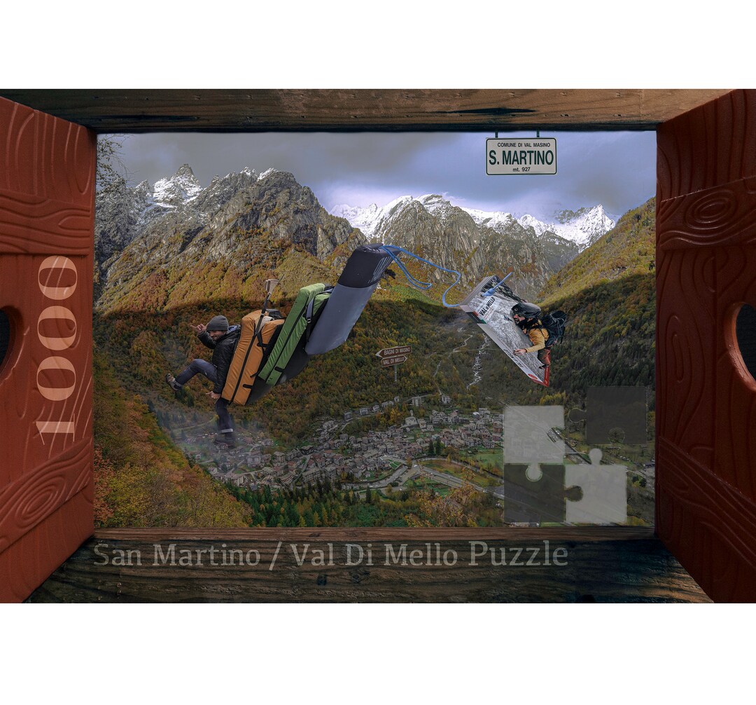 Rock Climbing Jigsaw Puzzle Funny Surrealistic Mountains & Climbing ...