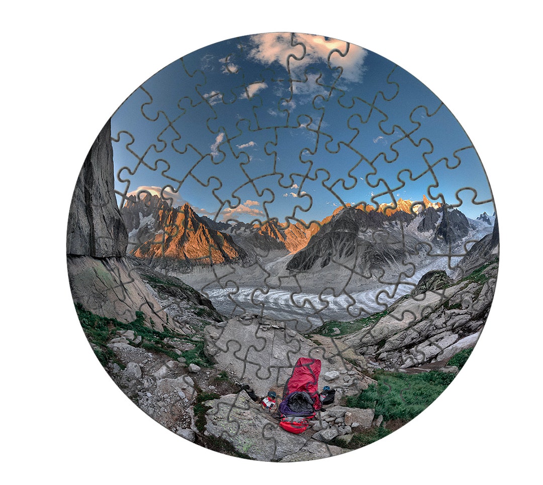 Round Mountain Climbing Jigsaw Puzzle MAGNETIC Jigsaw Available 72pcs ...