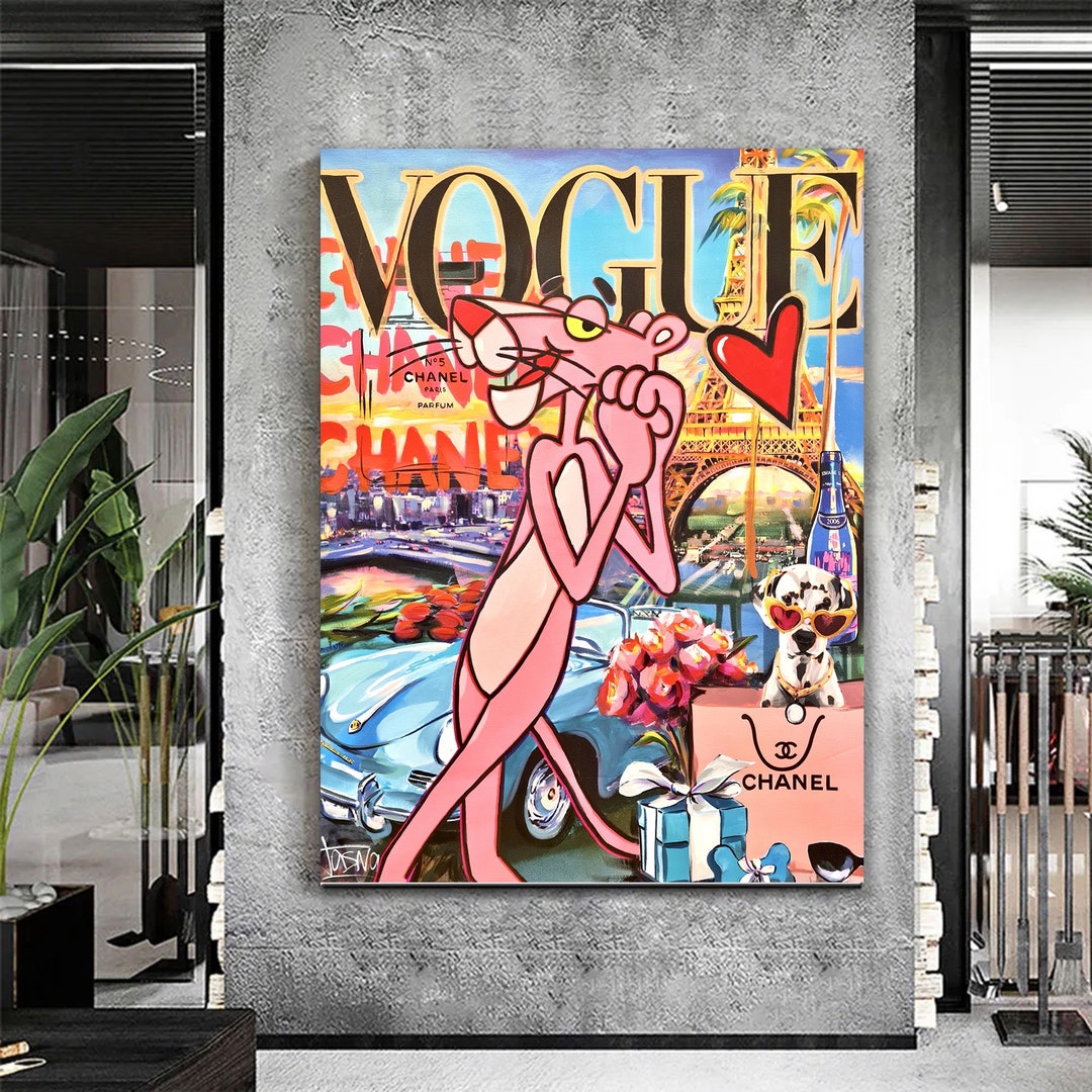 Banksy Style Pink Panther Graffiti Pop Art, Cartoon Graffiti, Pink ...