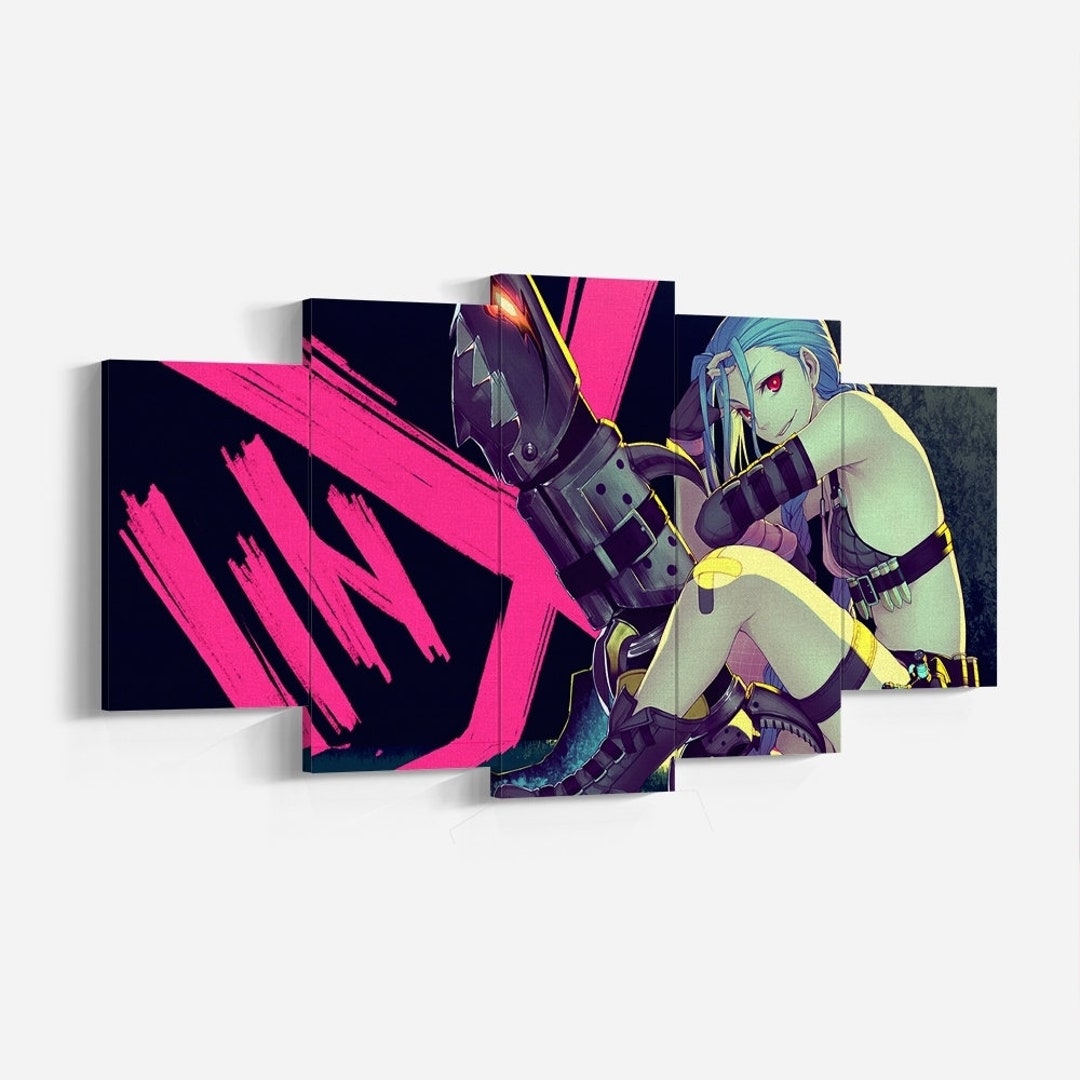 Jinx League of Legends, Arcane Wall Decor Poster, High Quality Canvas ...