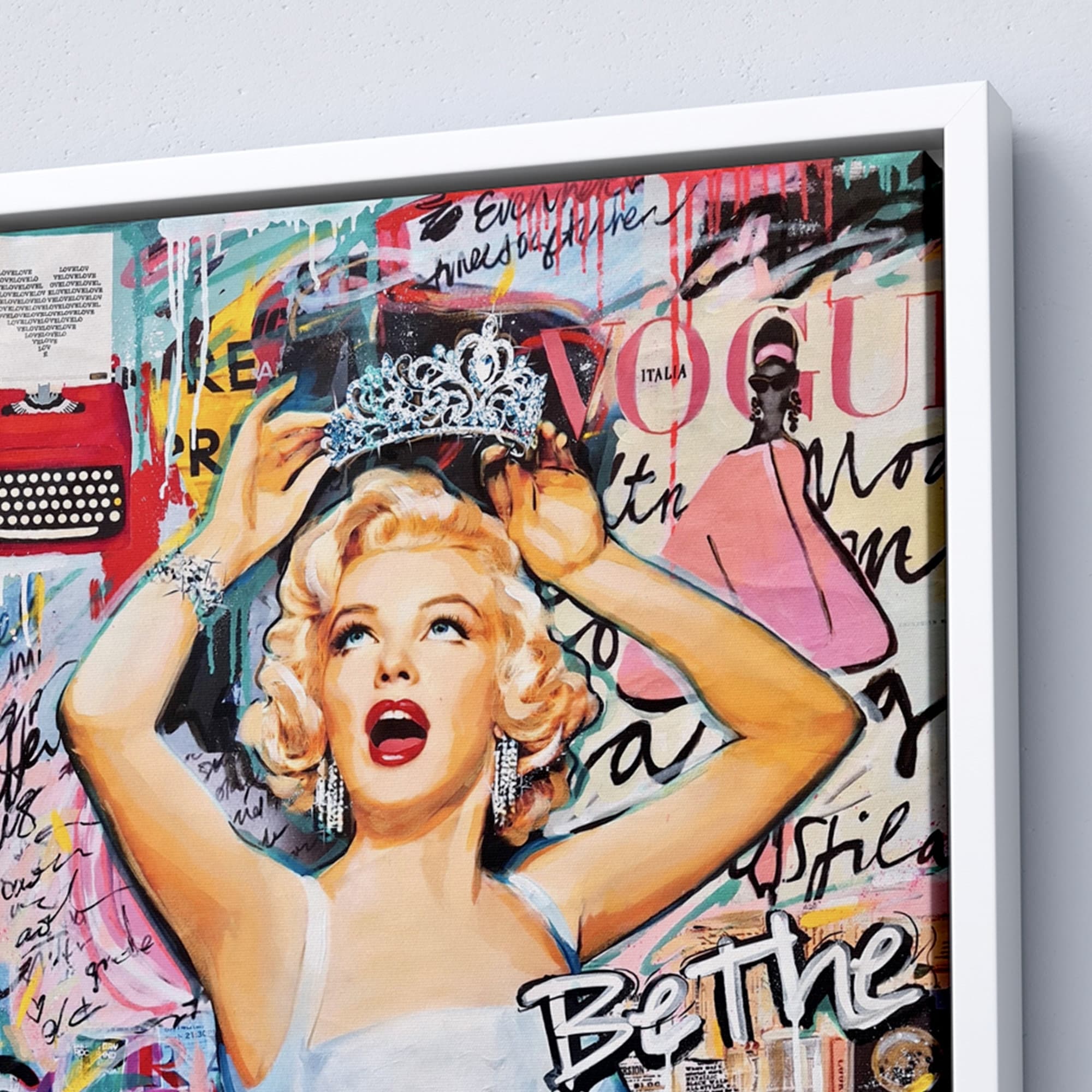Banksy Style Marilyn Monroe Graffiti Pop Art, Bethe Queen, Marilyn ...