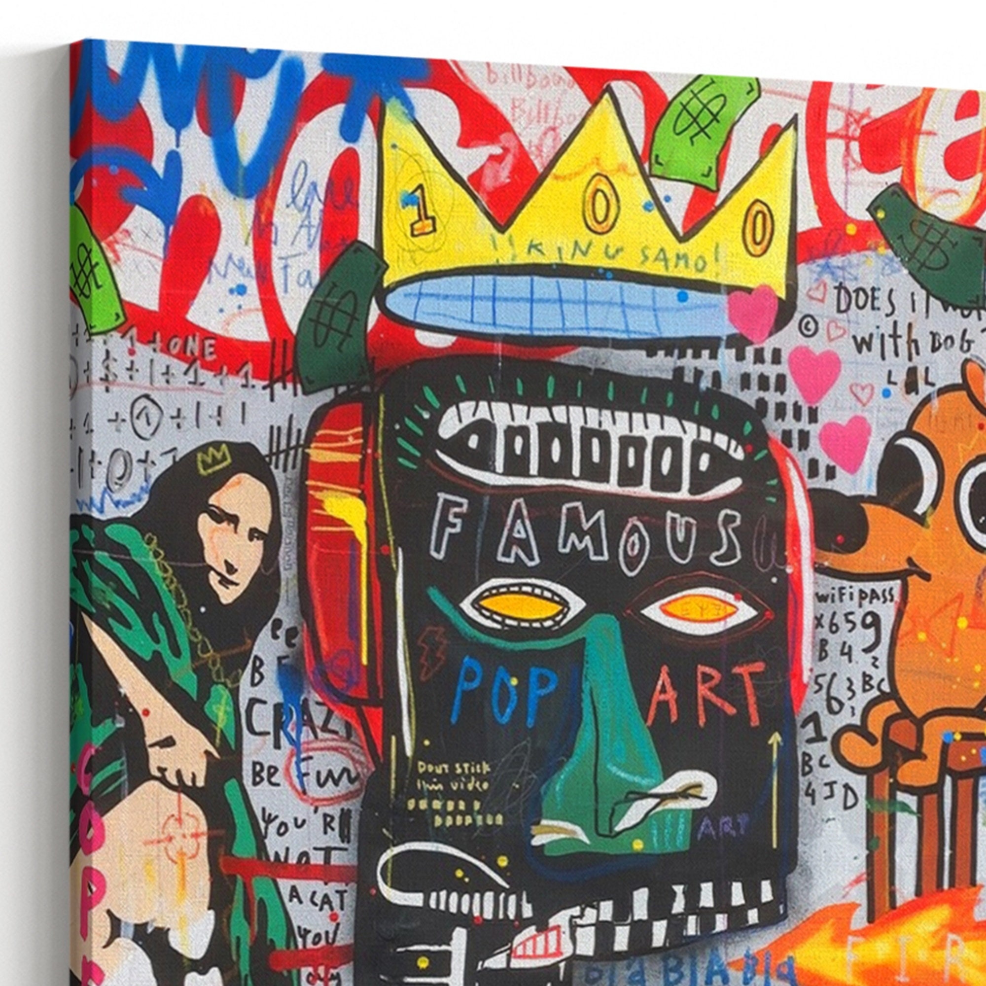 Banksy Style Basquiat Canvas Pop Art, Banksy Pop Art, the Man Canvas ...