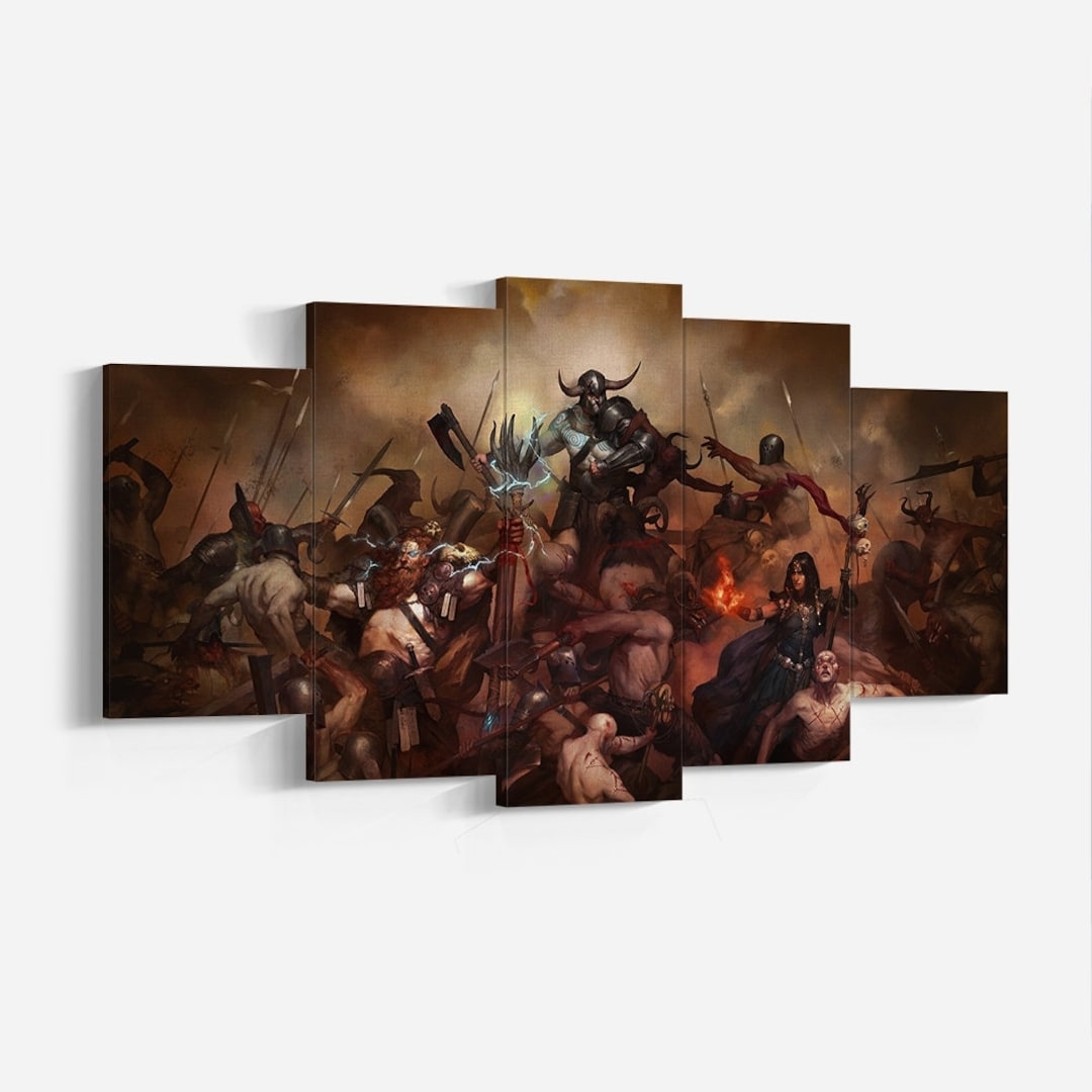 Diablo IV Canvas Michael Archangel Angel Warrior Diablo 4 - Etsy
