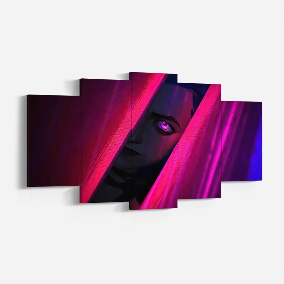 Jinx League of Legends, Arcane Wall Decor Poster, High Quality Canvas ...