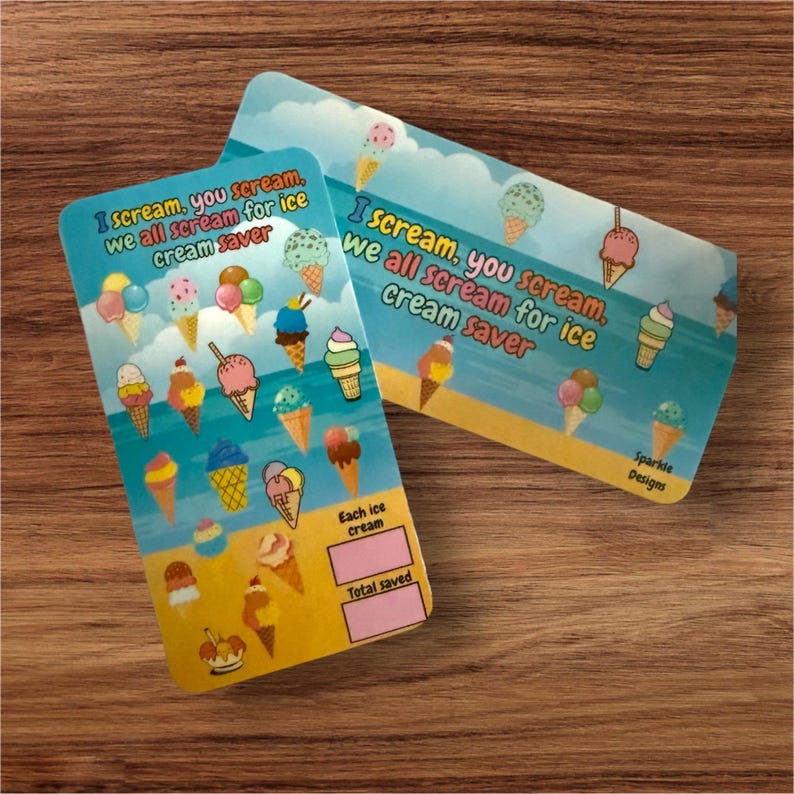 I Scream You Scream We All Scream Ice Cream Saving Challenge Tracker ...