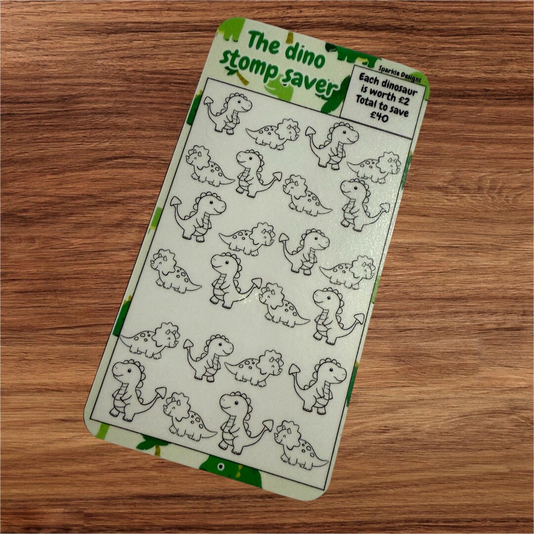 Dino Stomp Saving Challenge Tracker - Etsy