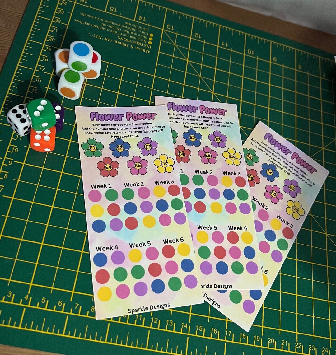 Flower Power Savings Challenge Tracker - Etsy UK
