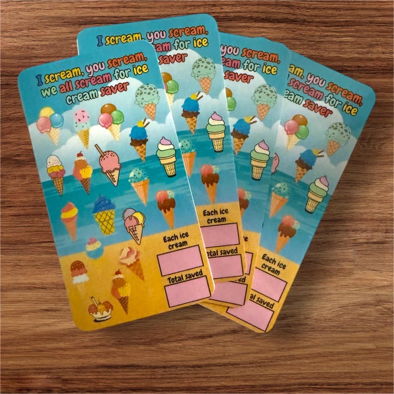 I Scream You Scream We All Scream Ice Cream Saving Challenge Tracker ...