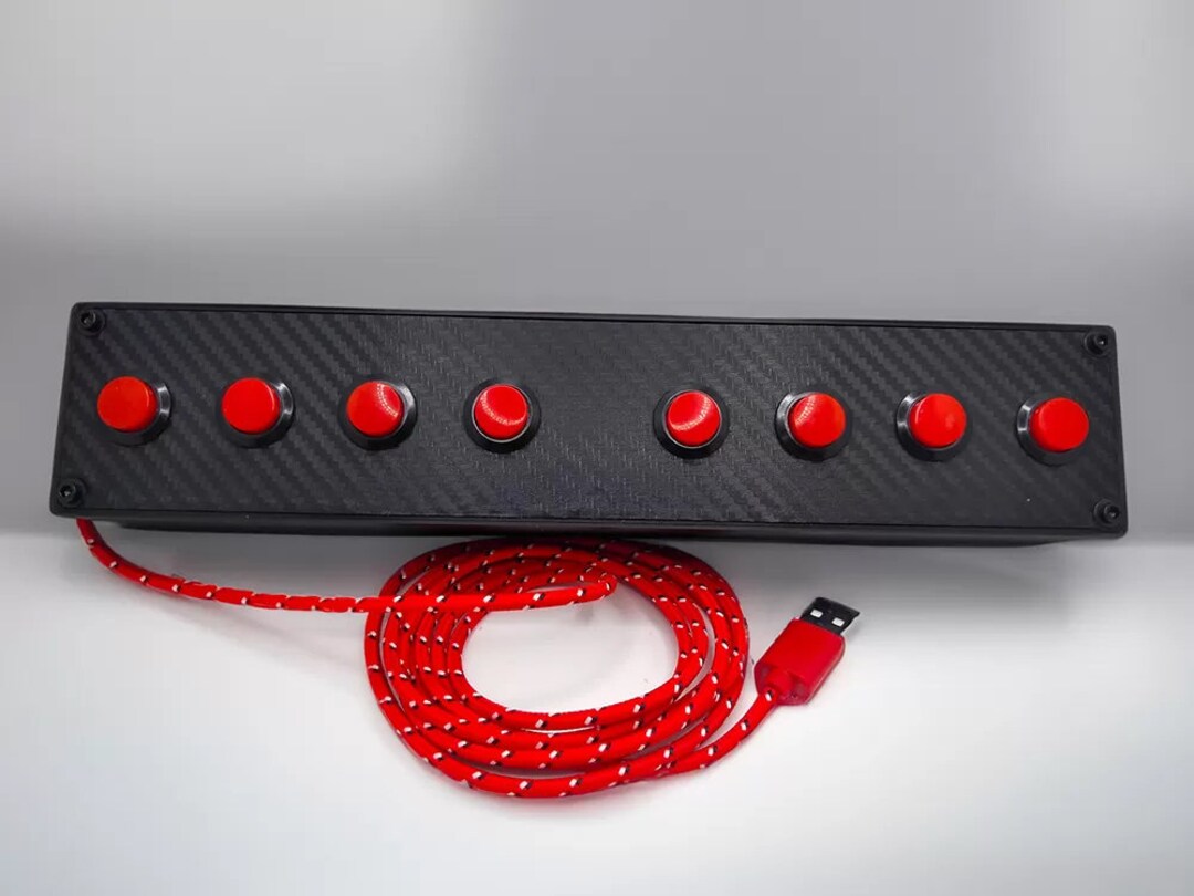 Sim Racing Button Box 8 Buttons Long Design - Etsy