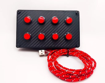 Ps5 Assetto Corsa Competizione Usb Button Box 16 Functions Back-lit RED ...