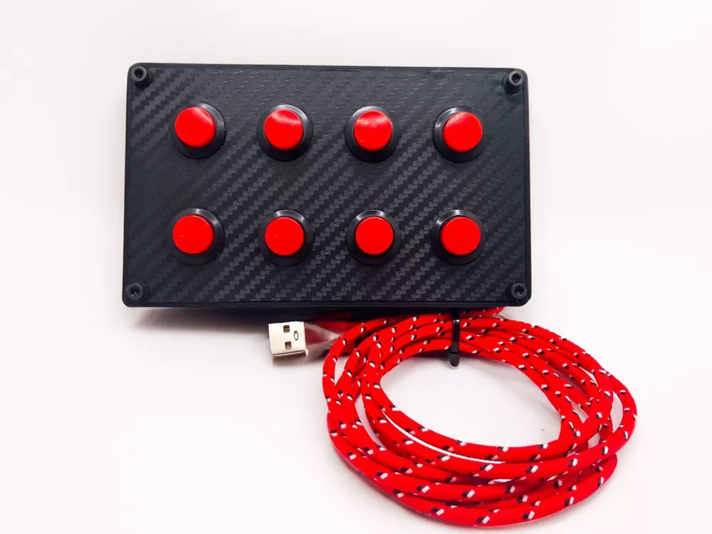 8 Button Simracing Button Box - Etsy