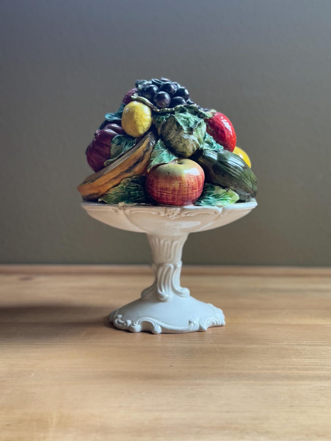 Vintage Italian Majolica Fruit and Vegetable Topiary - Etsy